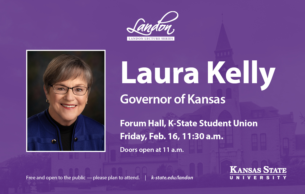 Kansas Gov. Laura Kelly to deliver Landon Lecture on Feb. 16